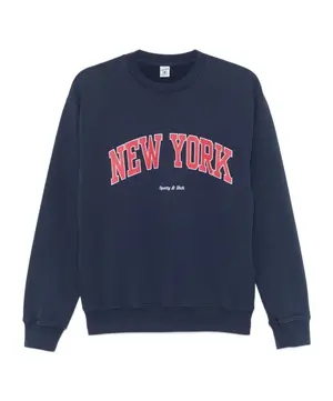 SPORTY  RICH Sporty & Rich "new York" Logo Sweatshirt - Blue