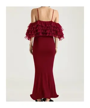 Givenchy Long Ruffled Dress In Knit