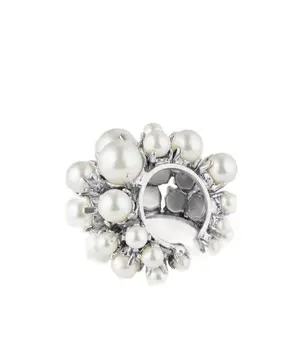 Givenchy Crystal Pearl Earcuff In Metal And Pearls