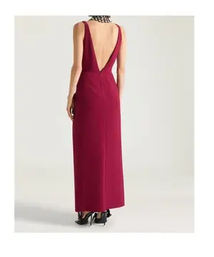 Givenchy Long Wrapped Dress In Crepe Cady