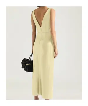 Givenchy Long Wrapped Dress In Leather