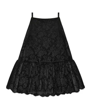 Givenchy Sliced Mini Ruffled Dress In Lace