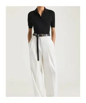 Givenchy Cropped Polo In Second Skin Effect Knit