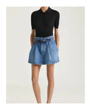 Givenchy Cropped Polo In Second Skin Effect Knit