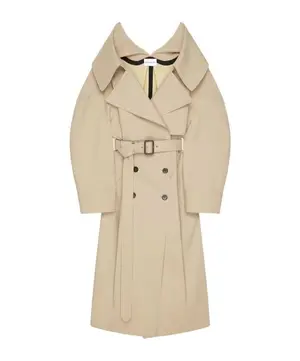 Givenchy Slashed Long Trench In Cotton