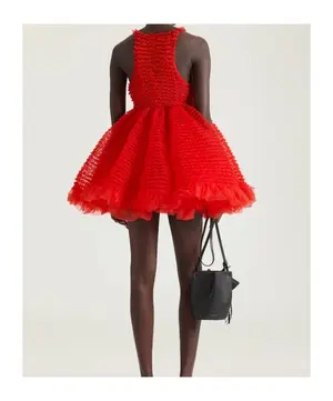 Givenchy Mini Babydoll Dress With Nylon Frills