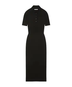 Givenchy Midi Polo Dress In Second Skin Effect Knit