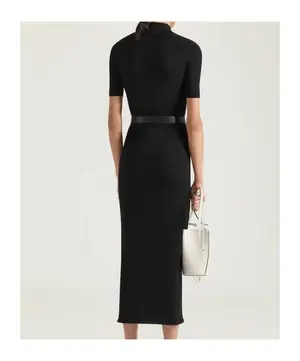 Givenchy Midi Polo Dress In Second Skin Effect Knit