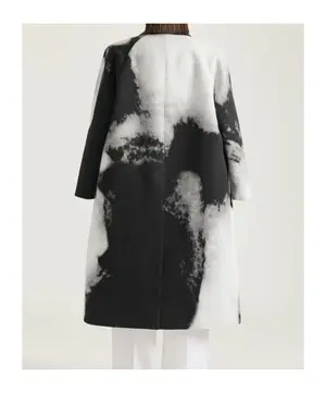 Givenchy Car Coat In Cotton With Portrait Jacquard