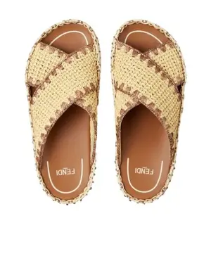 Fendi Crossover Flat Sandals