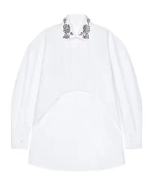 Givenchy Asymmetric Shirt In Poplin With Sequins