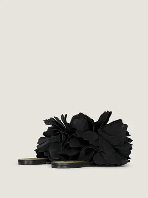 Givenchy Boudoir Flat Mules In Leather With Rose Petals