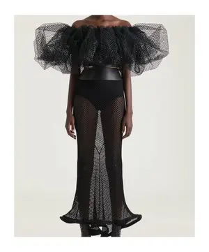 Givenchy Ruffled Dress In Mesh