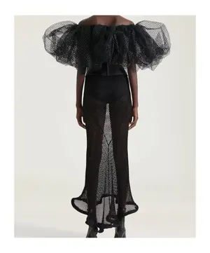 Givenchy Ruffled Dress In Mesh