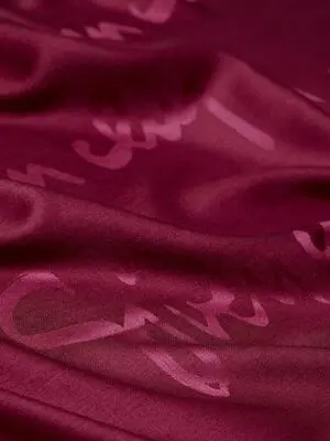 Givenchy Shawl In Silk And Wool With Signature