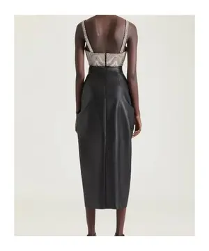 Givenchy Bra Top In Satin With Embroidered Pearls