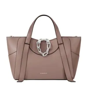 Givenchy Small The Snatch Bag In Grained Leather - Taupe