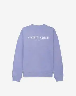 SPORTY  RICH Sporty Rich Logo Printed Crewneck Sweatshirt