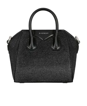 Givenchy Antigona Micro Top Handle Bag With Rhinestones