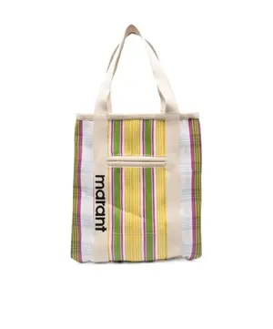 Isabel Marant Étoile Warden Striped Top Handle Bag - Black