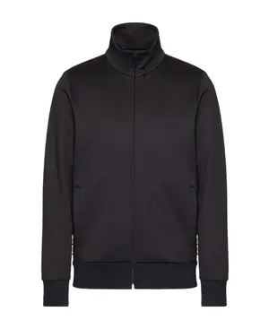 Valentino Garavani High Neck Acetate Sweatshirt With Zipper And Untitled Studs