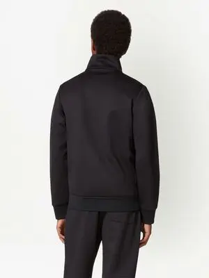 Valentino Garavani High Neck Acetate Sweatshirt With Zipper And Untitled Studs