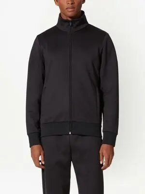 Valentino Garavani High Neck Acetate Sweatshirt With Zipper And Untitled Studs