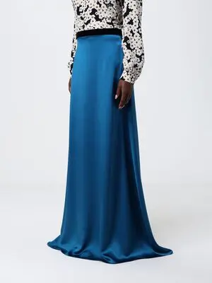Valentino Garavani Elastic Waist Midi Skirt - Blue