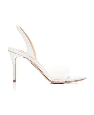 AQUAZZURA So Nude 85 Satin Slack-heeled Sandals
