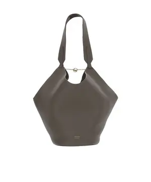 Khaite Logo Printed Chain Detailed Shoulder Bag