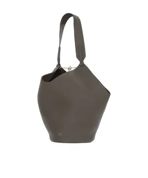 Khaite Logo Printed Chain Detailed Shoulder Bag