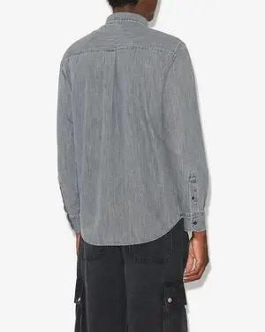 Isabel Marant Étoile Lako Embroidered-logo Denim Shirt