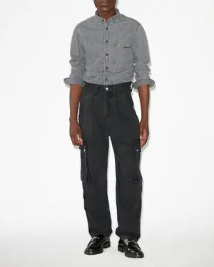 Isabel Marant Étoile Lako Embroidered-logo Denim Shirt