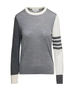 Thom Browne Rwb Striped Knitted Crewneck Jumper