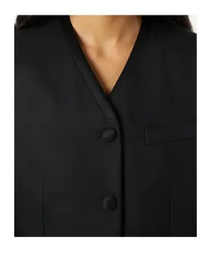 Loro Piana Lizzie Jacket With V-neck And Satin Inserts