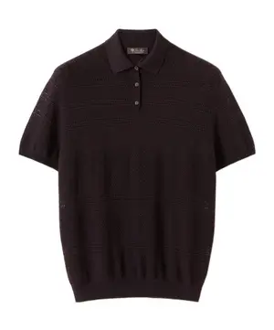 Loro Piana Short Sleeve Polo Shirt - Black