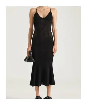 Givenchy Midi Dress In Openwork Knit