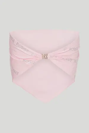 ROTATE BY BIRGER CHRISTENSEN Logo Embellished Bandana Top