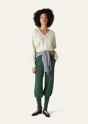 Loro Piana V-neck Cashmere Long-sleeved Sweater