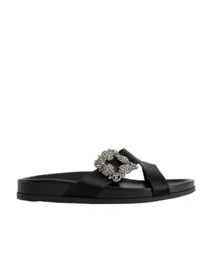 Manolo Blahnik Buckle Decorative Slippers