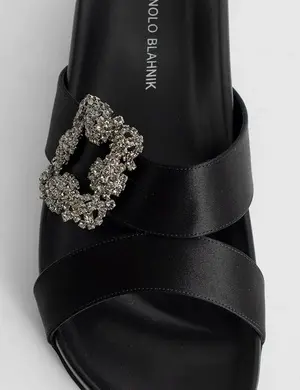 Manolo Blahnik Buckle Decorative Slippers