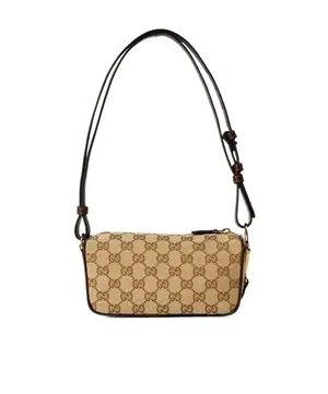Gucci Monogram Mini Shoulder Bag - Beige