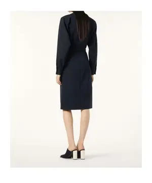 Loro Piana Bis Gladys Dress With V-neck And Belted Waist