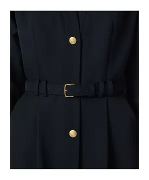 Loro Piana Bis Gladys Dress With V-neck And Belted Waist