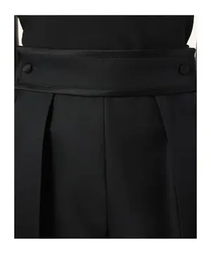 Loro Piana High-rise Straight Cut Trousers With Satin Trim