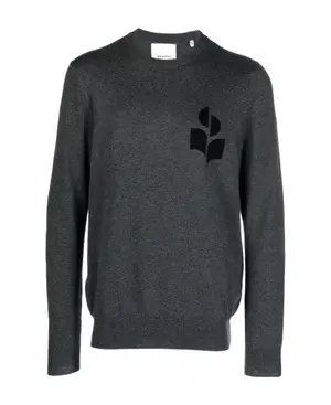 Isabel Marant Étoile Logo Intarsia Crewneck Knitted Jumper - Black