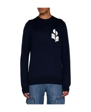 Isabel Marant Étoile Logo Intarsia Crewneck Knitted Jumper
