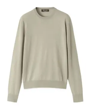 Loro Piana Royal Lightness Crewneck - Moss Paradise