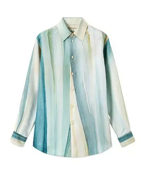 Loro Piana Thea Shirt - Ivory/blue Tie