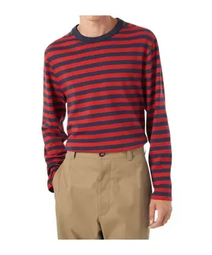 Loro Piana Barquetine Crewneck Striped Long Sleeve